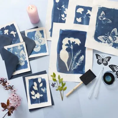 Cyanotype Print Craft Kit | Sun Blue prints Arts & Crafts – The Danes