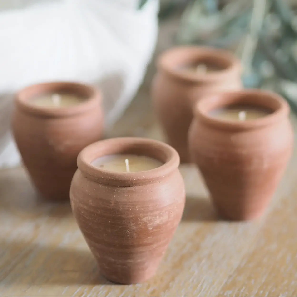 Dalit Handmade Terracotta Beeswax Candles - Box of 4 | 20 hour burntime ...