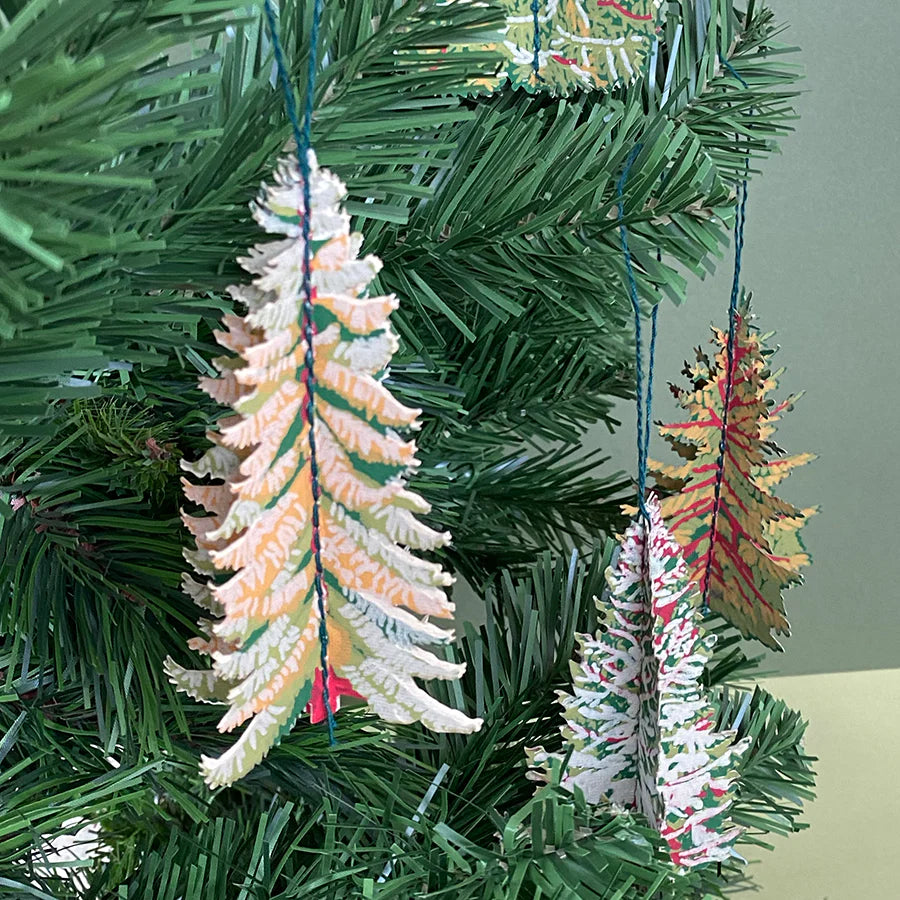 4 Festive Christmas Tree Paper Decorations | By East End Press – The Danes