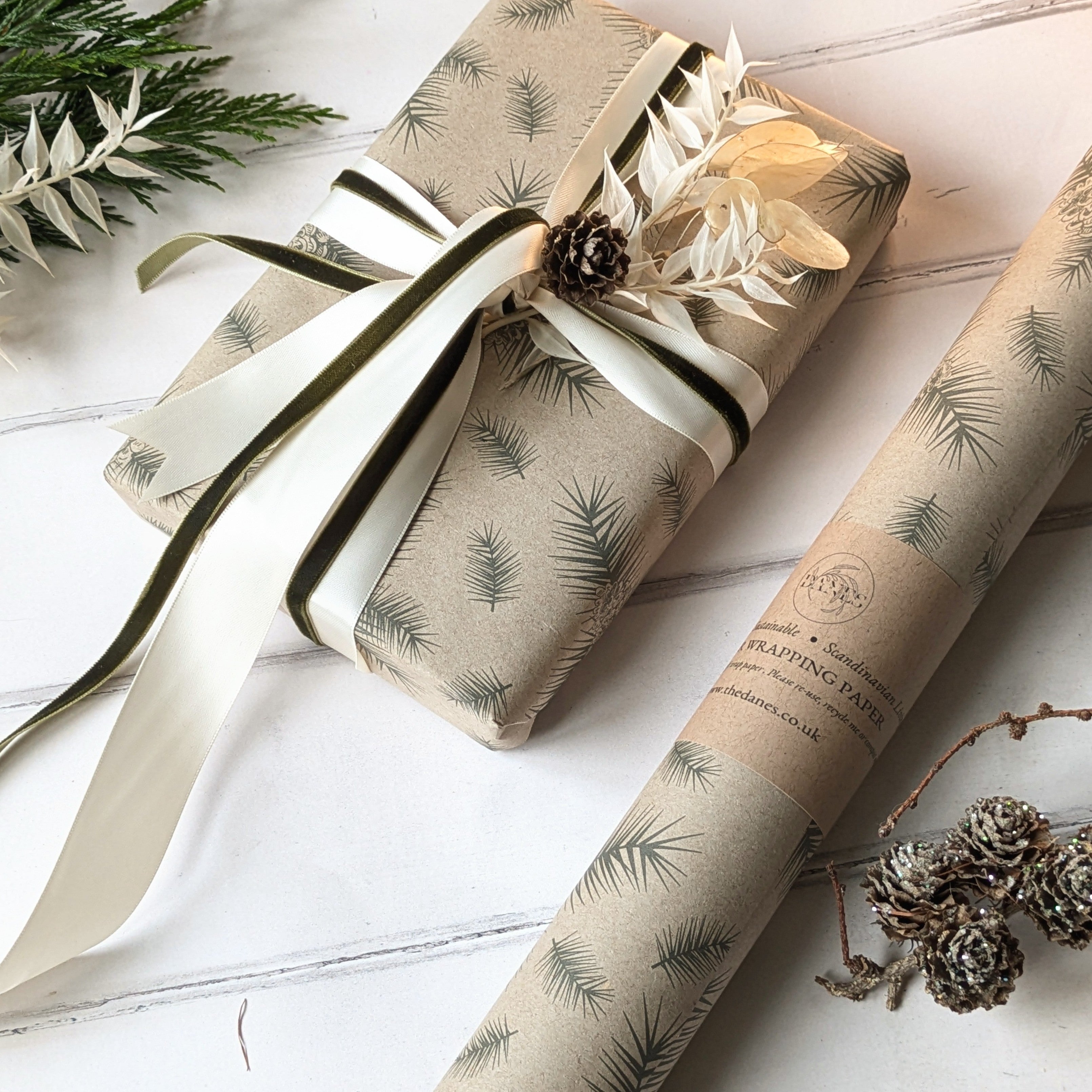 Pine Cone Kraft Wrapping Paper - 3m, 100% Eco Friendly – The Danes