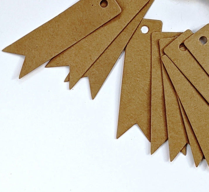 20 Brown Kraft Pennant Flag Gift Tags – The Danes