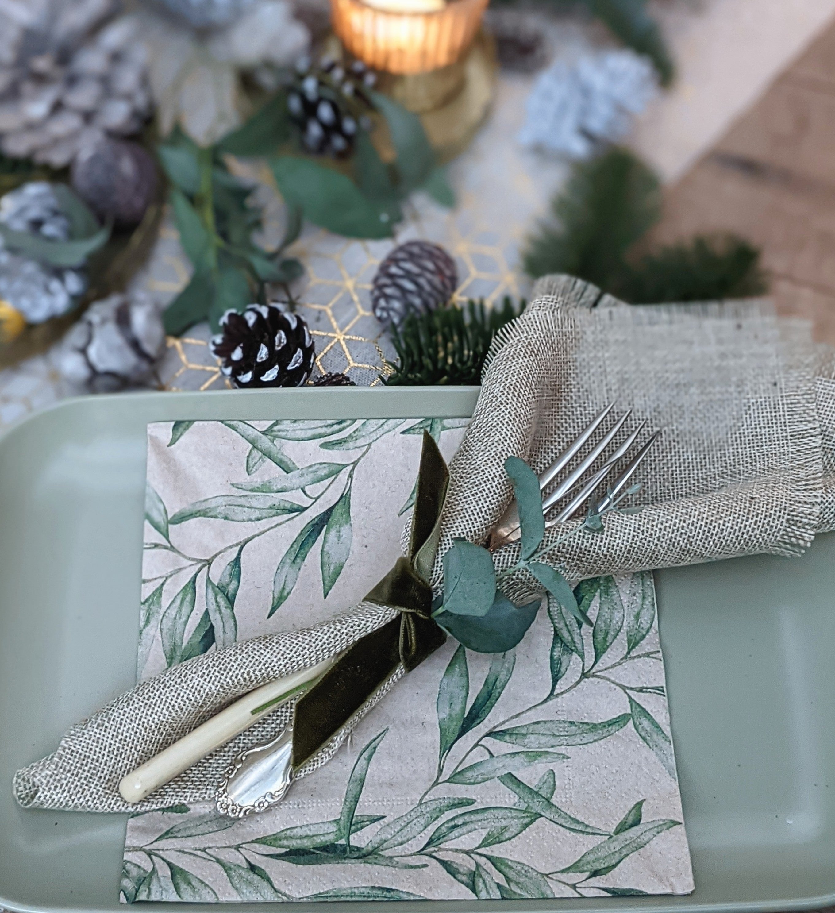 Willlow Leaf Unbleached Paper Napkins – The Danes