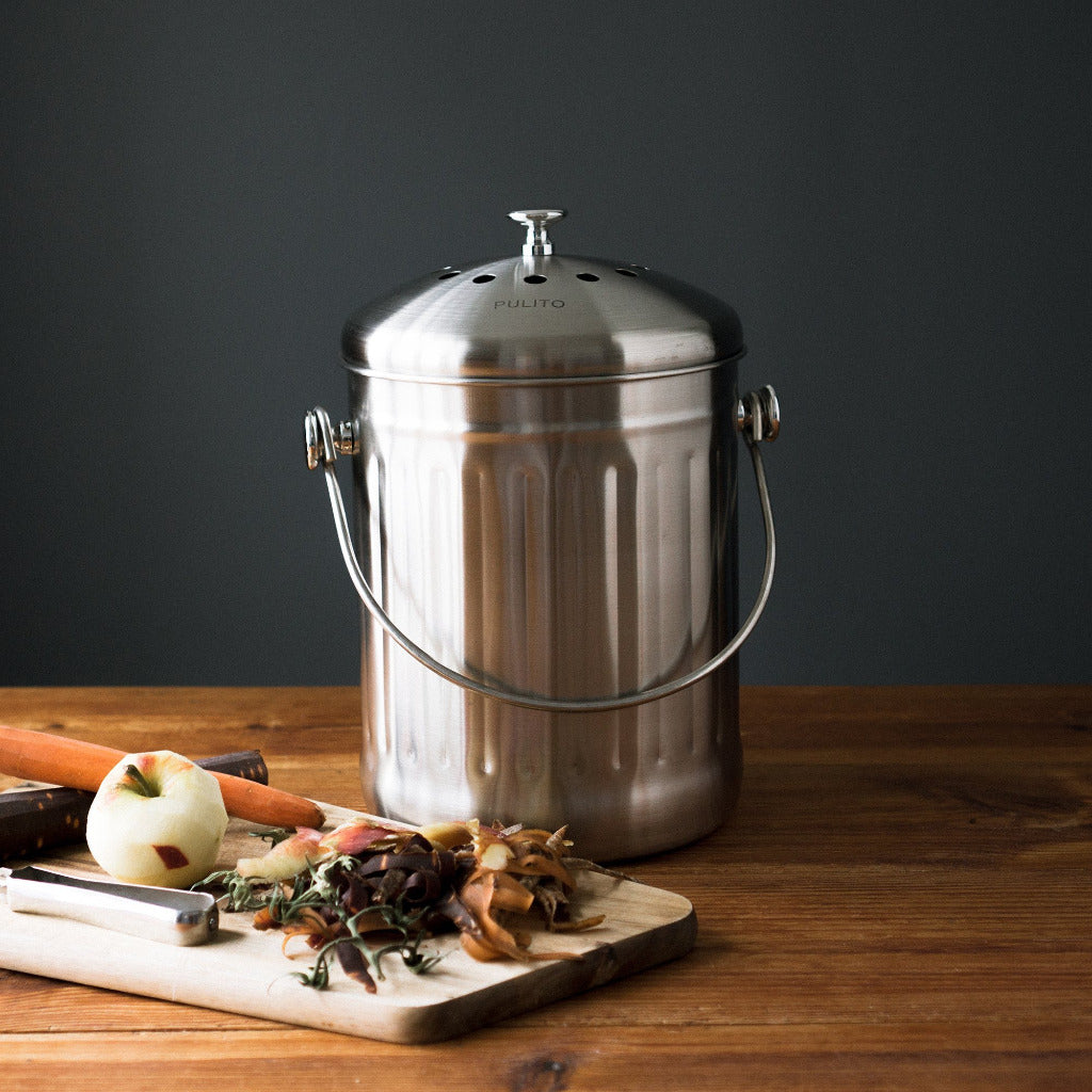 Stainless Steel Compost Bin With Filter – The Danes