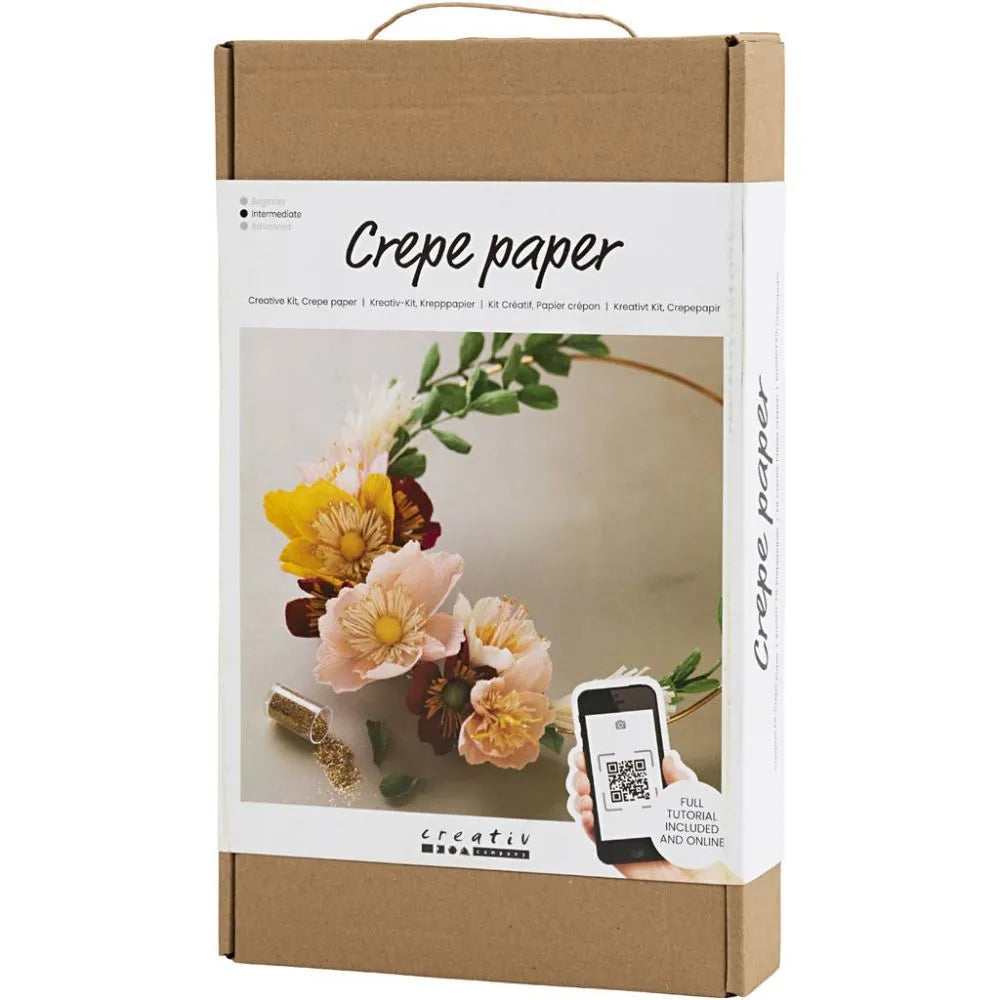 Crepe Paper Flower Wreath Craft Kit - Mother's Or Valentine's Day Gift ...